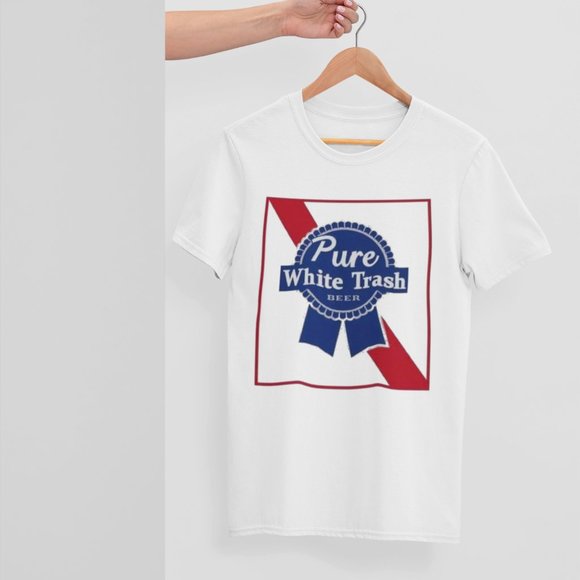 Bella Canvas | Shirts | Pure White Trash Beer Tshirt | Poshmark